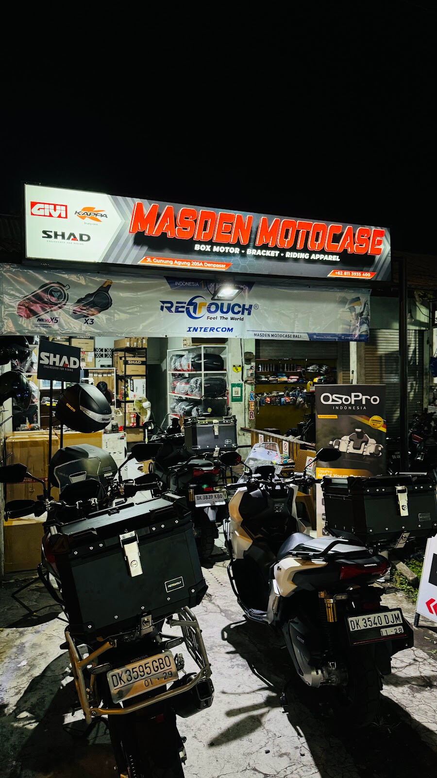 MASDEN MOTOCASE BOX MOTOR GIVI & SHAD Bali, Магазин на Бали